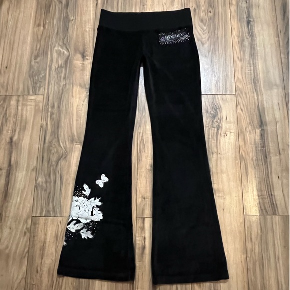 BCBGMaxAzria | Pants & Jumpsuits | Bcbg Maxazria Black Velour ...